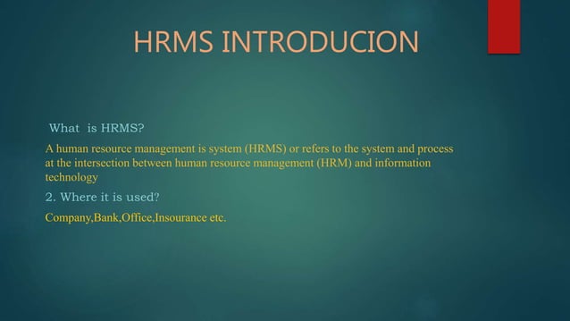 Human Resource Management System(HRMS) | PPTX | Internet | Computing