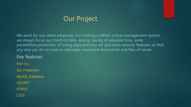 Human Resource Management System(HRMS) | PPTX | Internet | Computing
