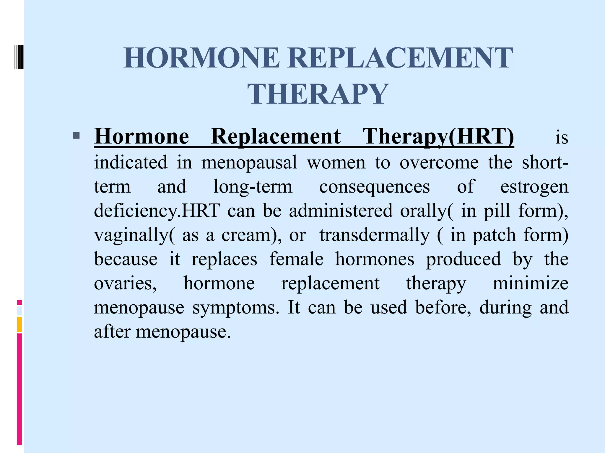Hormonal Replacement Therapy | PPTX