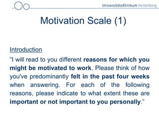 Measuring Motivation of Health Workers – A Tool to Investigate the ...