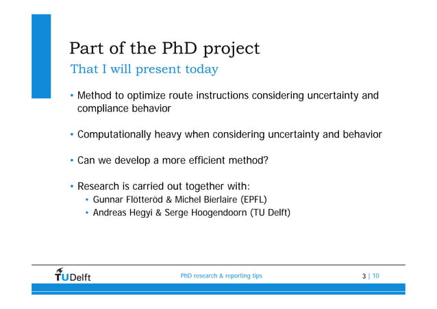 PhD research on evacuation optimization (Huibregtse) | PDF