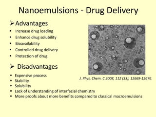 Nanoemulsions | PPTX | Chemistry | Science