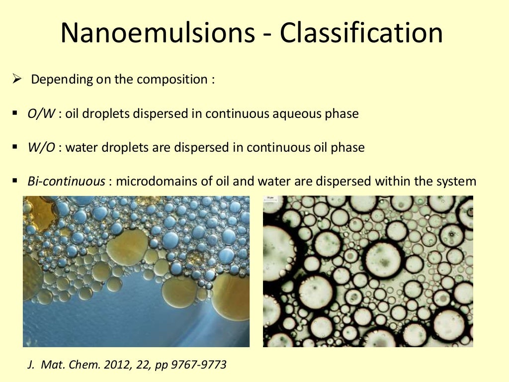 Nanoemulsions