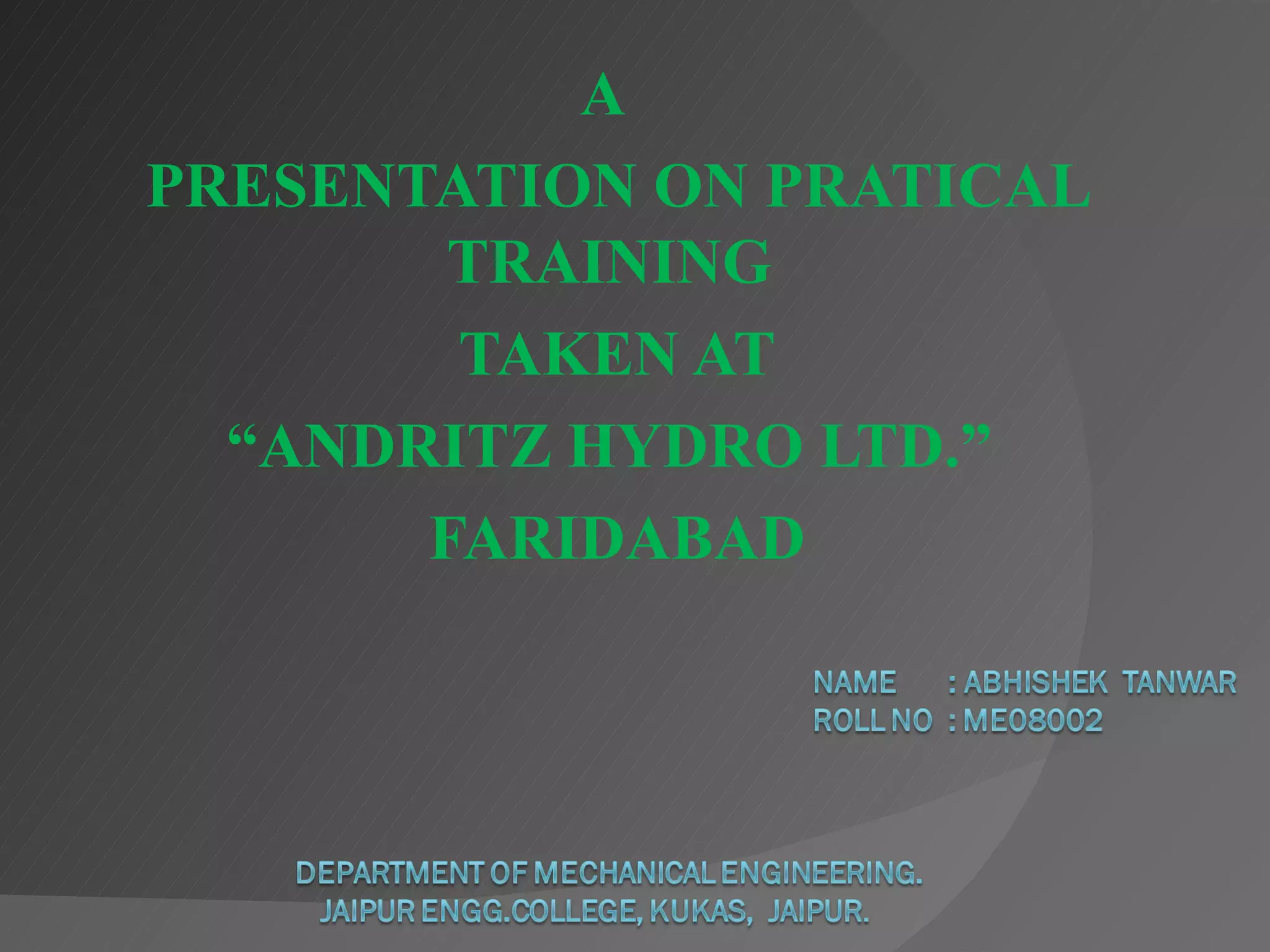 Presentation hydro | PPT