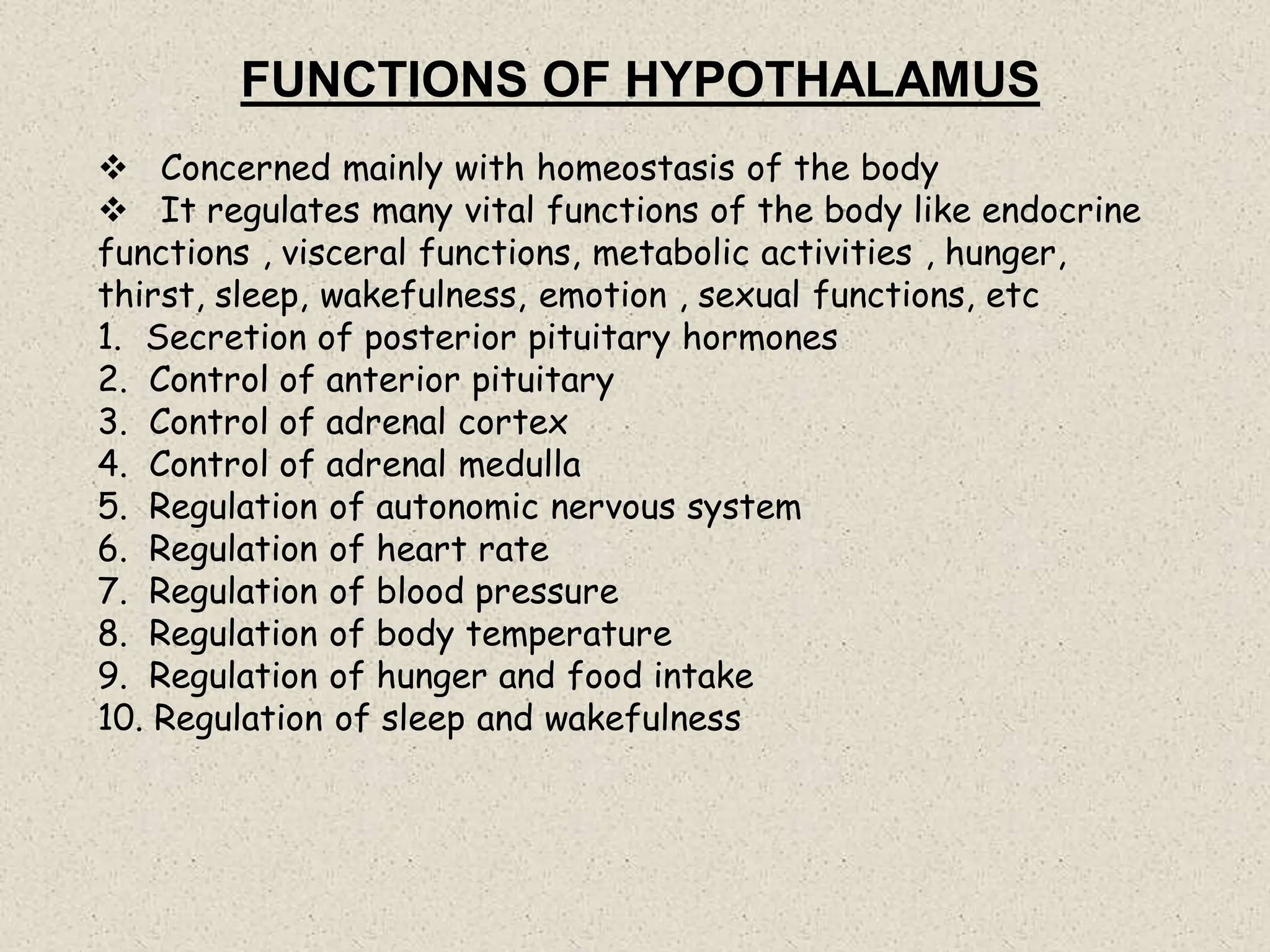 Hypothalamus slide share ppt introduction types educational ppt on ...