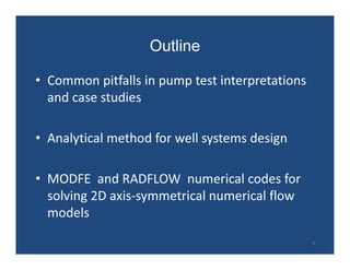 Analytical modelling of groundwater wells and well systems: how to get ...