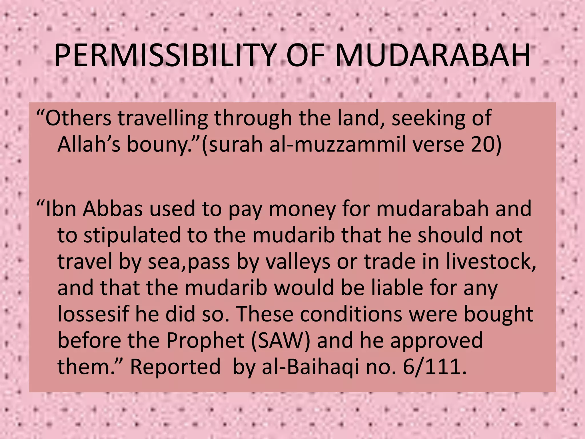 application of fund (al-mudarabah) | PPTX