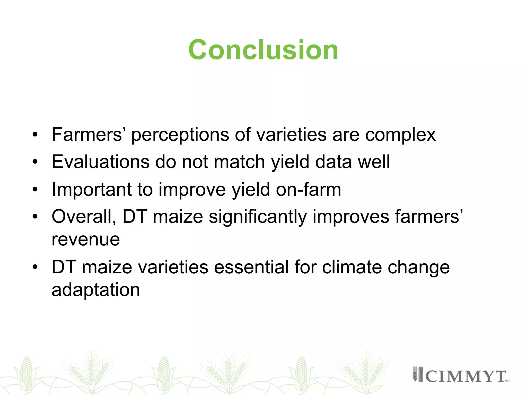 Participatory evaluation of five drought tolerant maize varieties in ...