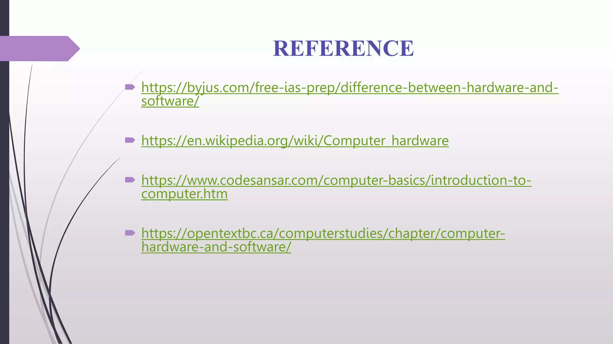 Hardware and Software.pptx | Operating Systems | Computer Software and Applications