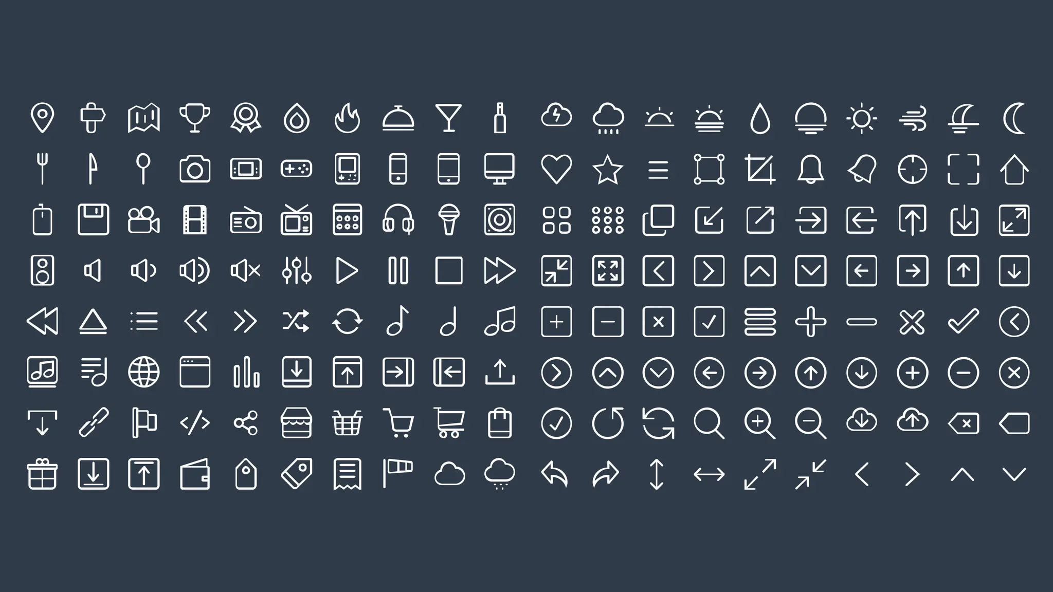 Presentations icons readymade for usage | PPTX