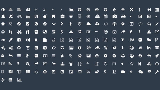 Presentations icons readymade for usage | PPTX