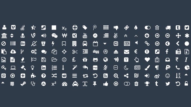 Presentations icons readymade for usage | PPTX
