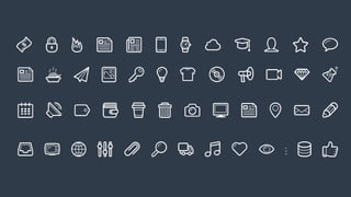 Presentations icons readymade for usage | PPTX