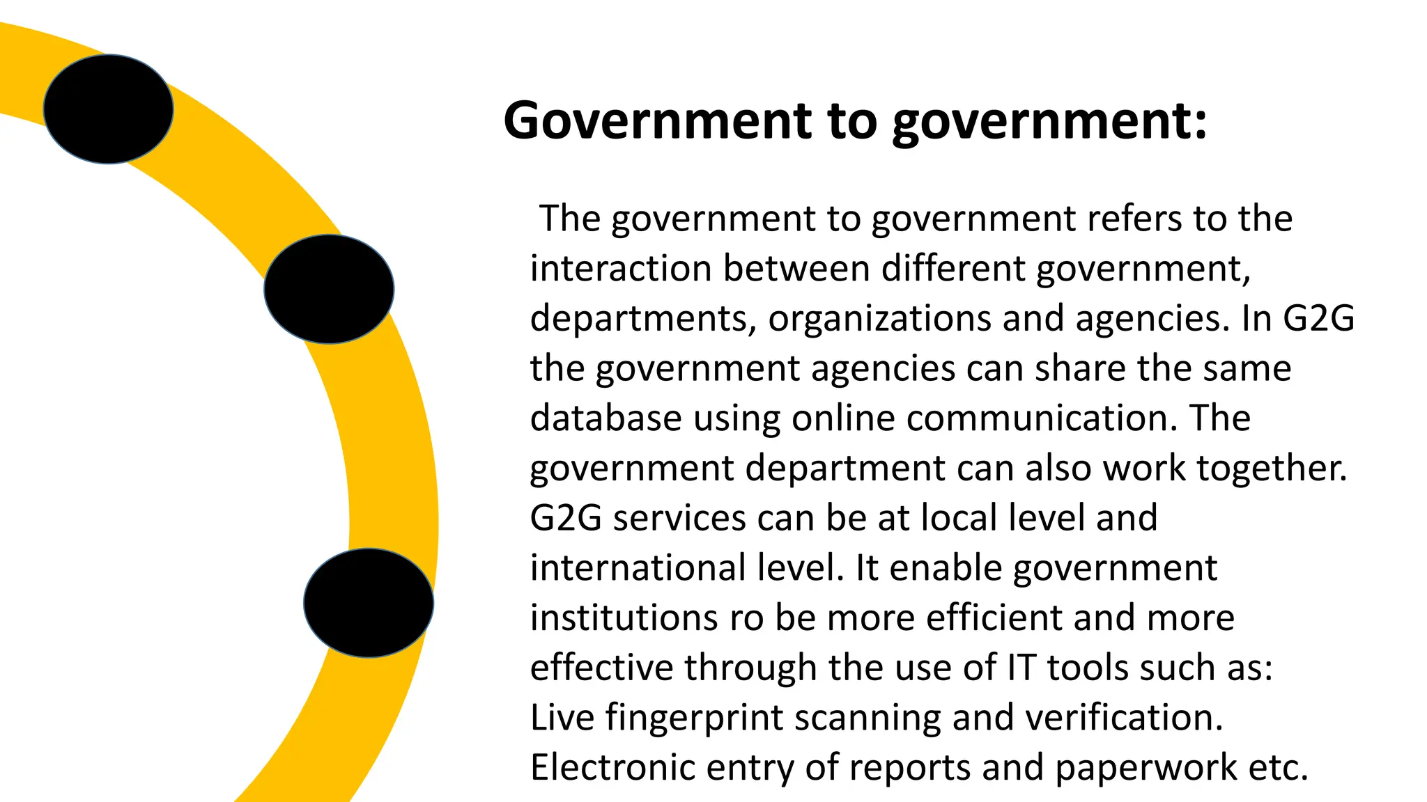 Presentation on the e government services | PPTX