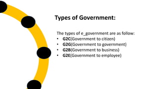 Presentation on the e government services | PPTX