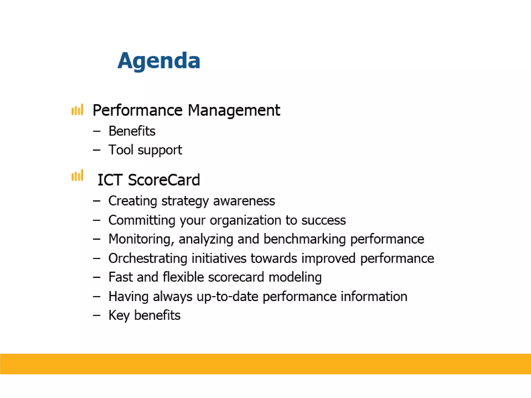 Presentation Ict Scorecard | PPT