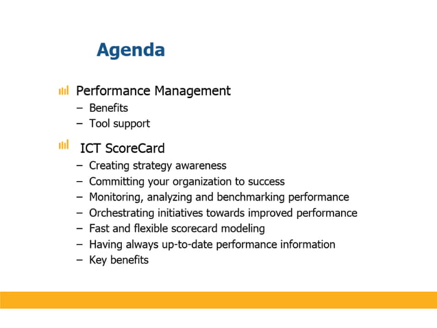 Presentation Ict Scorecard | PPT