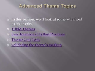 advance theme development | PPTX