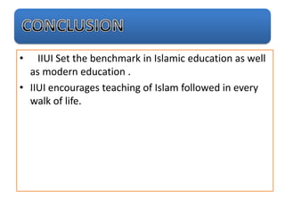 Presentation on iiui by mba26(a) | PPTX