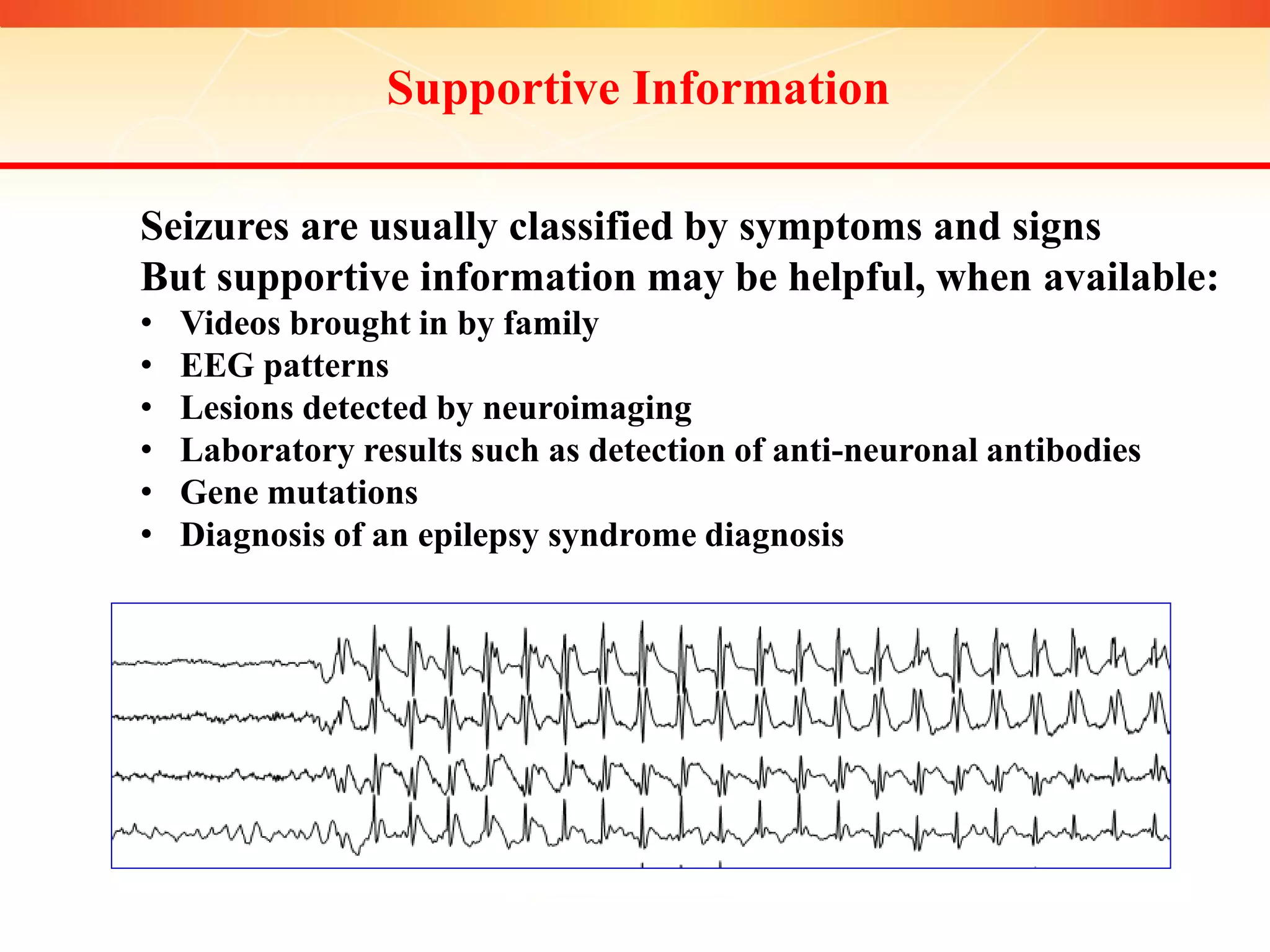 Presentation illustrating the 2017 classification of seizure types(1 ...