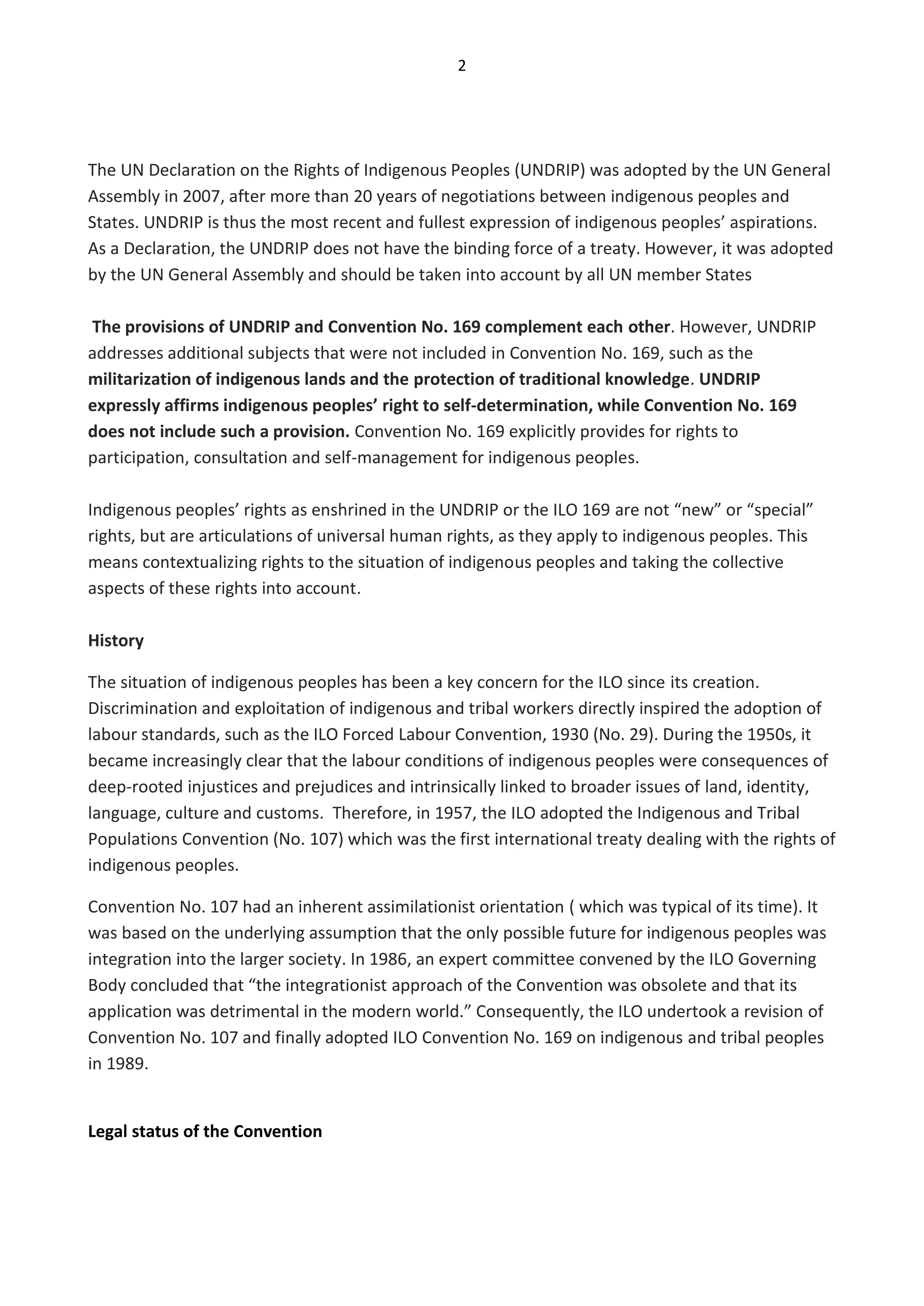 Presentation ilo convention 169 cbs | PDF