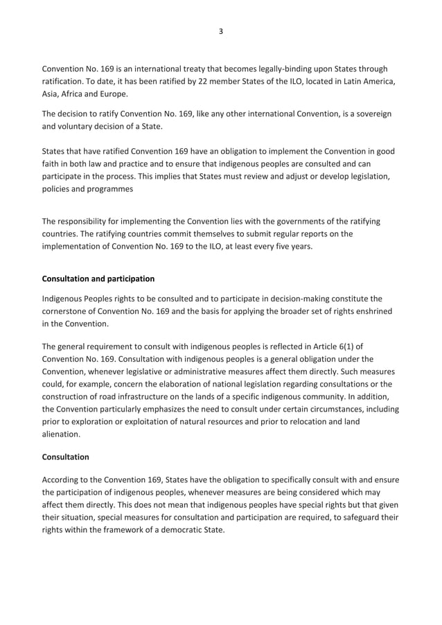 Presentation ilo convention 169 cbs | PDF