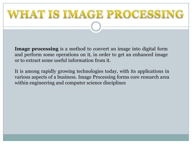 Presentation image processing | PPT