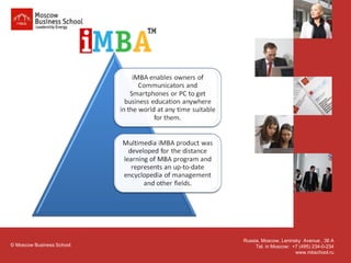 iMBA Presentation | PPT