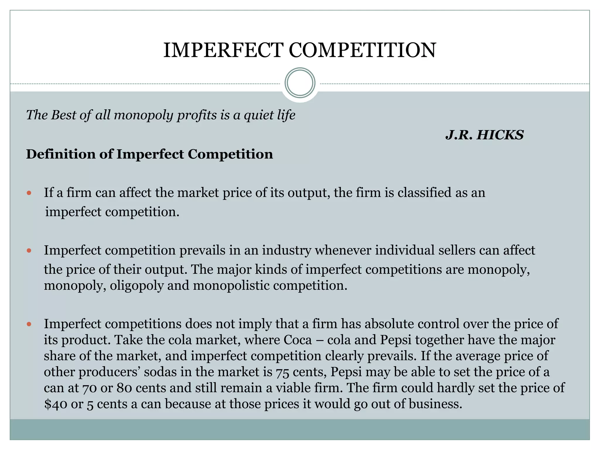 Presentation imperfect competition | PPTX