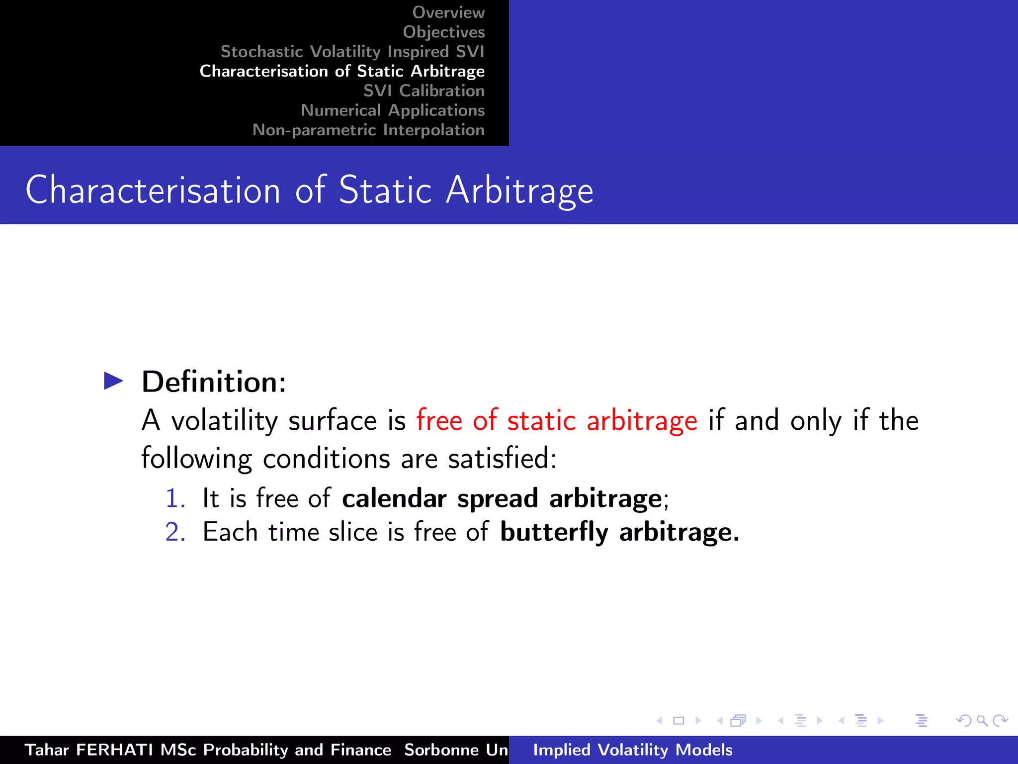 Robust Calibration For SVI Model Arbitrage Free | PDF