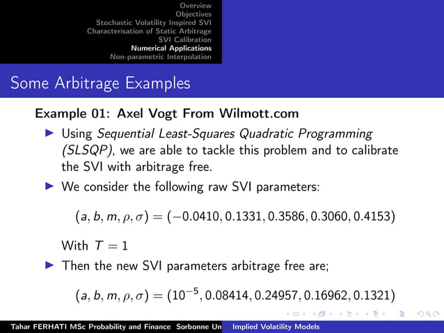 Robust Calibration For SVI Model Arbitrage Free | PDF