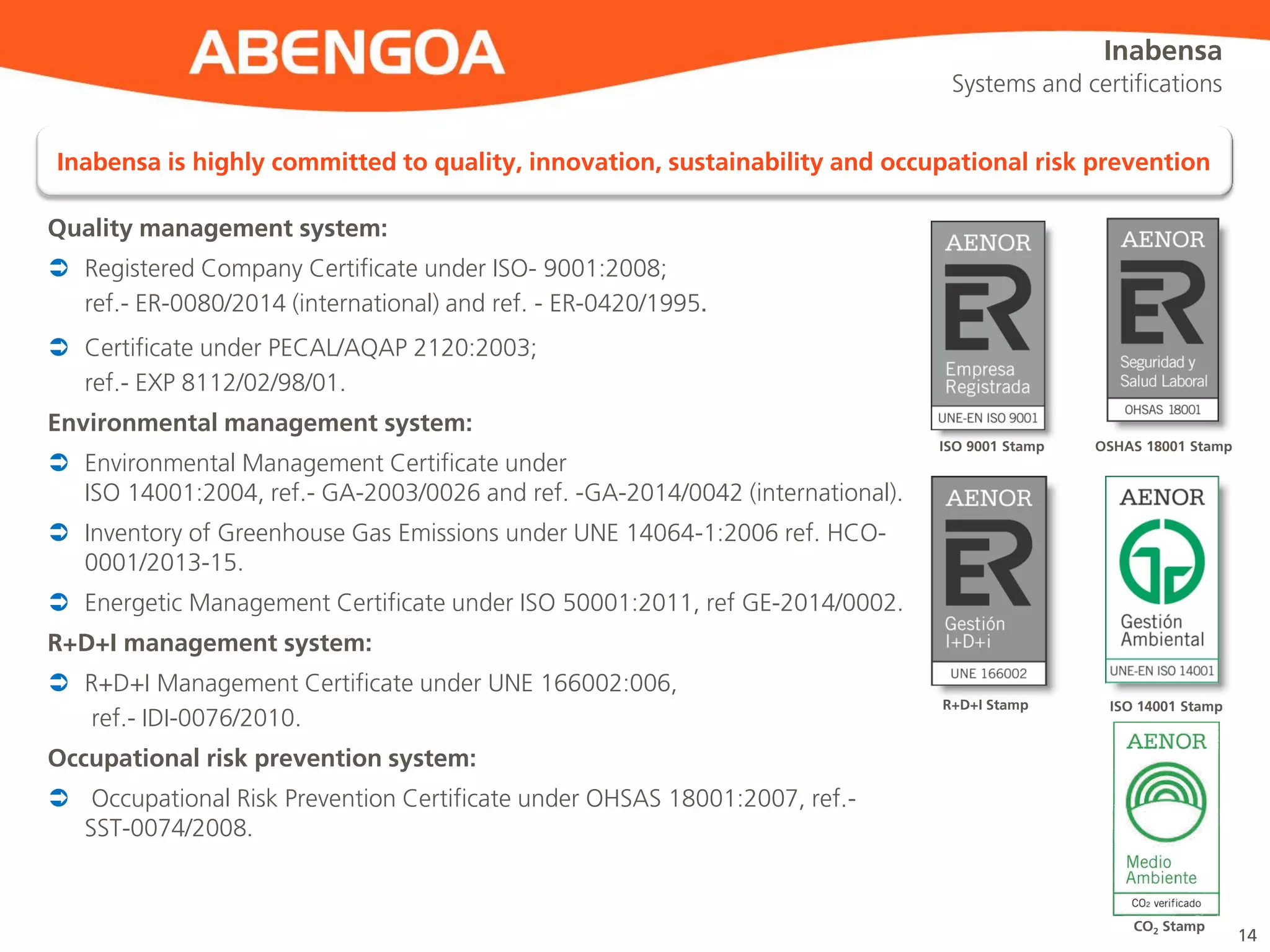 Abengoa Inabensa - Manufacturing | PDF
