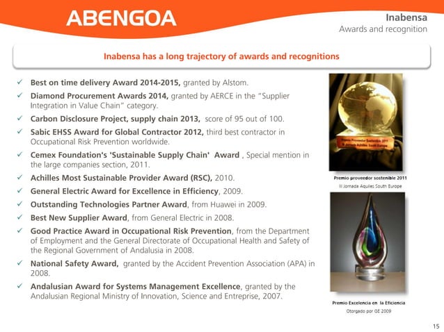 Abengoa Inabensa - Manufacturing | PDF