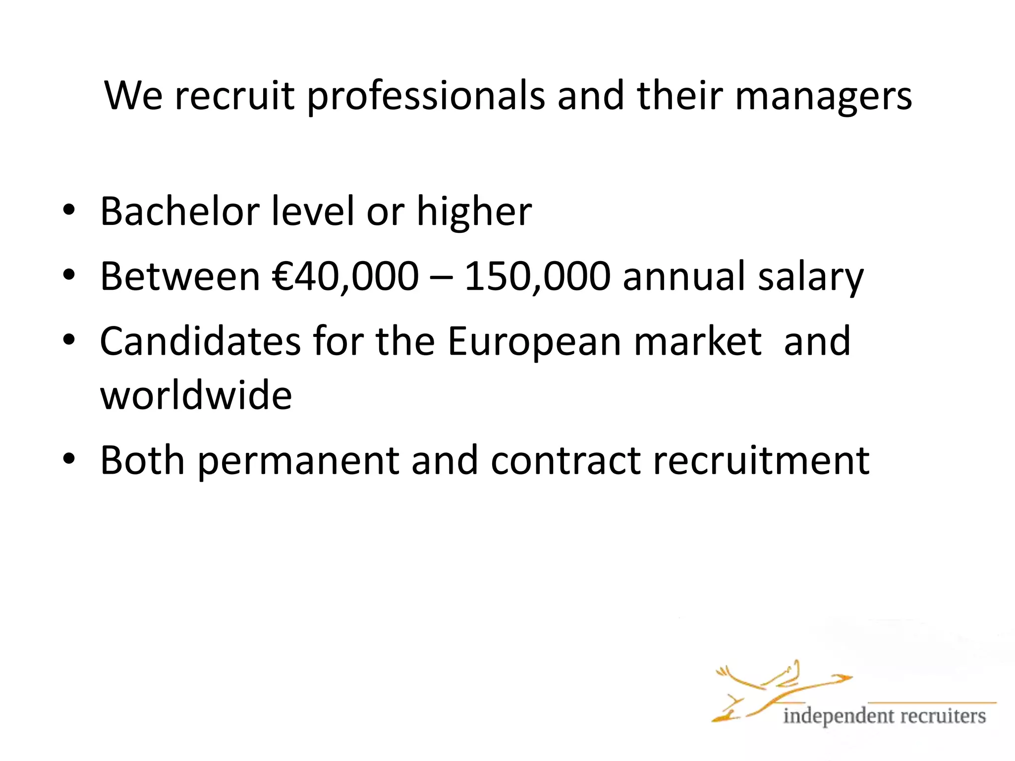 Independent Recruiters Groep | PPT