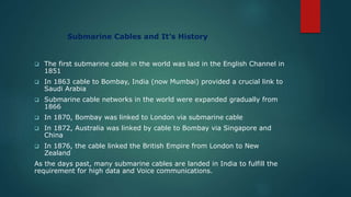 Presentation on Indian submarine Cable network | PPTX