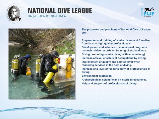 NDL presentation in english | PPTX | Scuba Diving | Extreme Sports