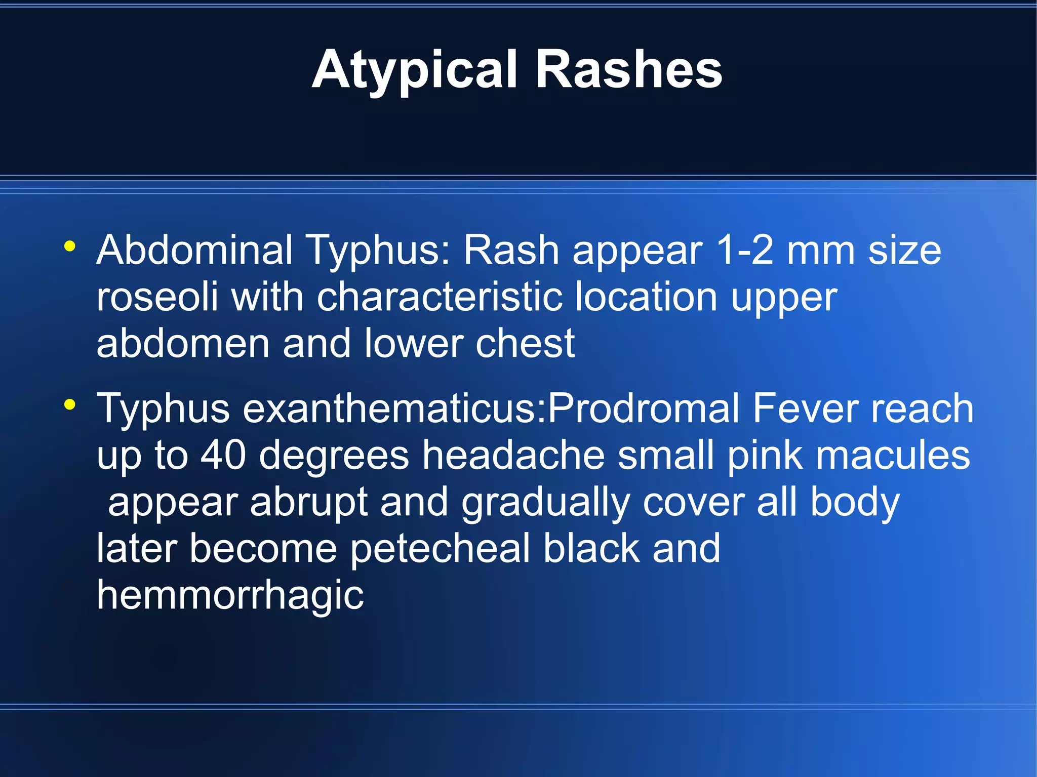Rash differential Diagnosis of Infectious diseases | PPT