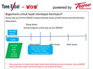 Cara Buat Duit Pencen Mudah Dengan TuneTalk Toneexcel | PPT