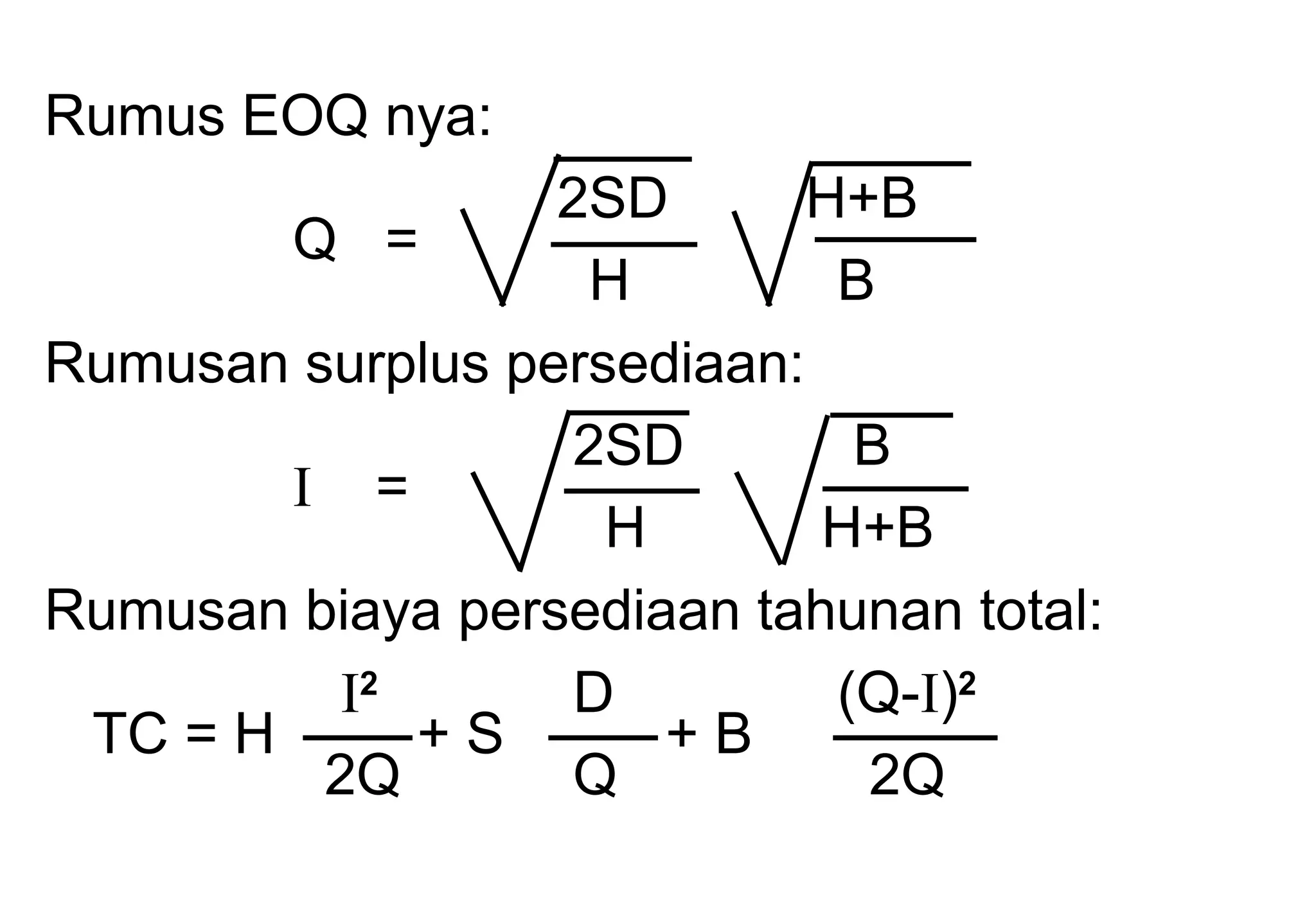 Presentation in manajemen persediaan Universitas Sriwijaya | PPT