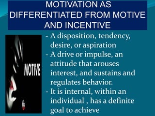Presentation in Motivation | PPTX