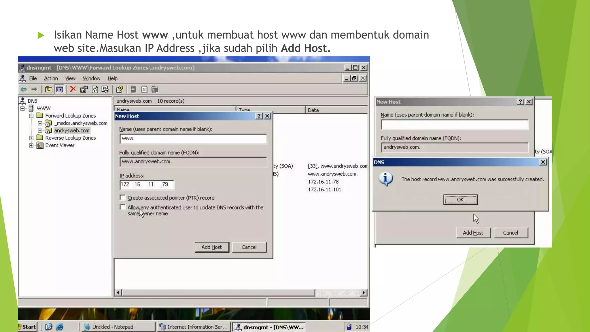 Presentation Installasi,Configuration,Troubleshot IIS Web Server | PPT | Free Download