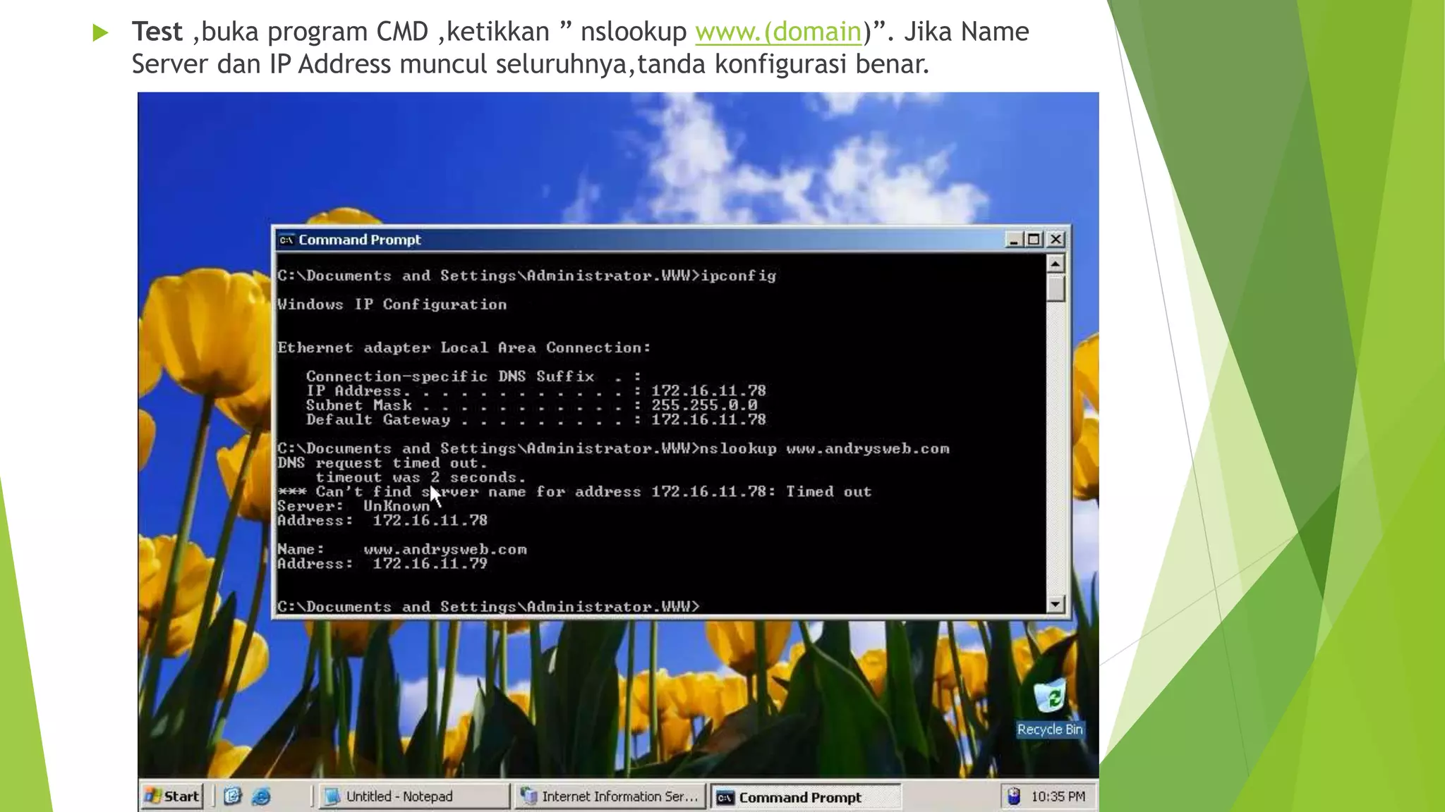 Presentation Installasi,Configuration,Troubleshot IIS Web Server | PPT