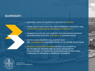Insurtech and RegTech - drivers, taxonomy, companies in Sweden and ...