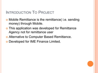 Core Mobile Remittance | PPTX