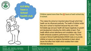School water, sanitation & hygiene (wash) clubs; indicators of an ...
