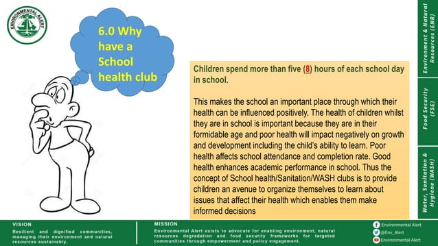 SCHOOL WATER, SANITATION & HYGIENE (WASH) CLUBS; INDICATORS OF AN ...