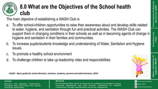 SCHOOL WATER, SANITATION & HYGIENE (WASH) CLUBS; INDICATORS OF AN ...