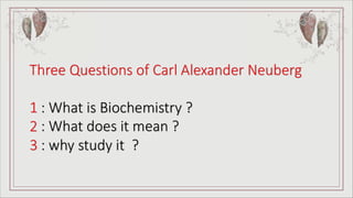 Presentation introduction to biochemistry | PPT