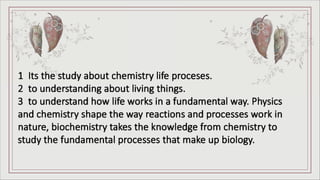 Presentation introduction to biochemistry | PPT