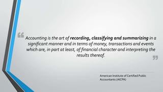 Introduction to Accounting | PPTX